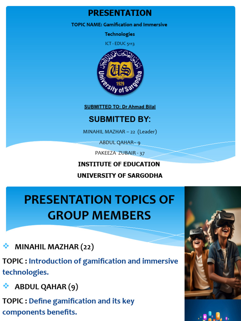 Gamification and Immersive | PDF | Virtual Reality | Augmented Reality