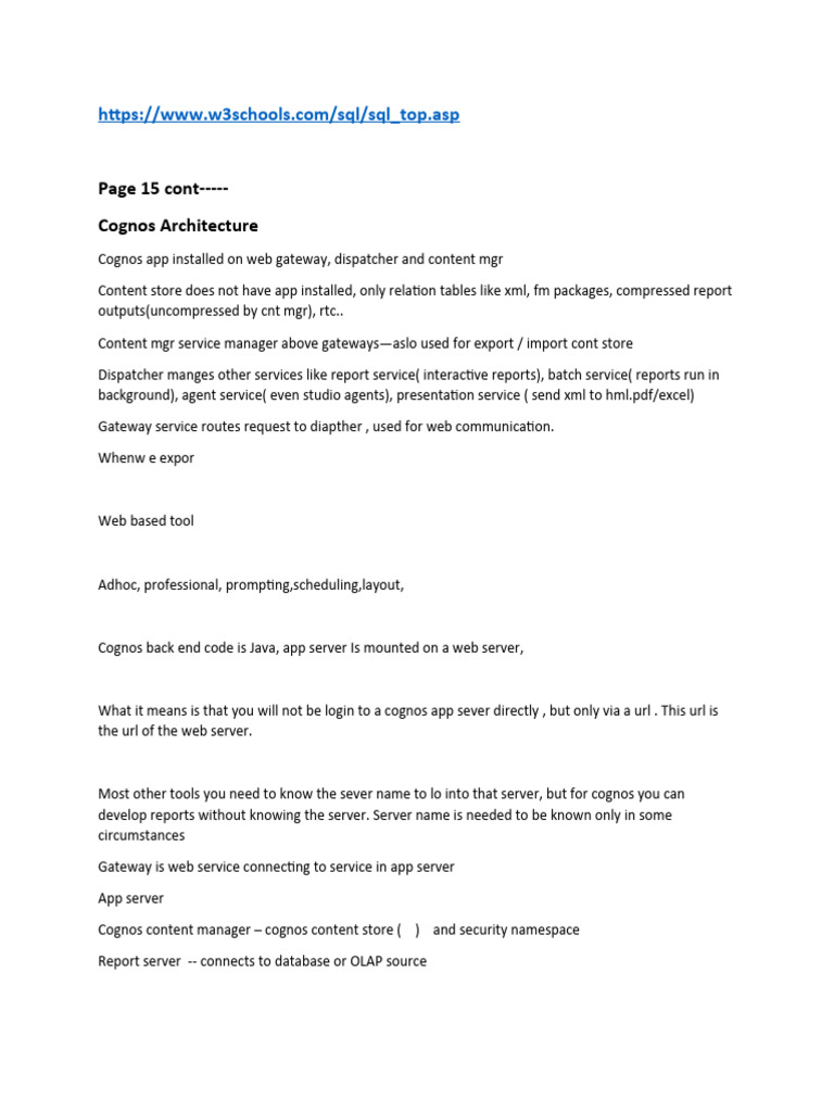 Cognos Report Management Overview | PDF | Databases | Metadata