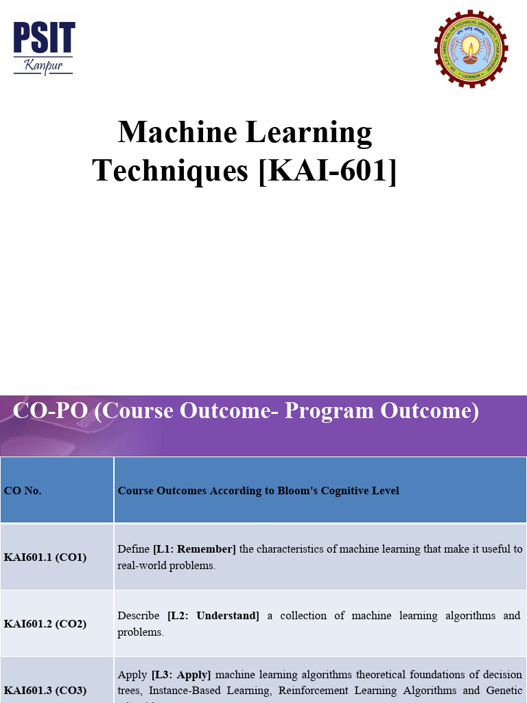 machine learning unit1 | Download Free PDF | Cluster Analysis | Machine Learning