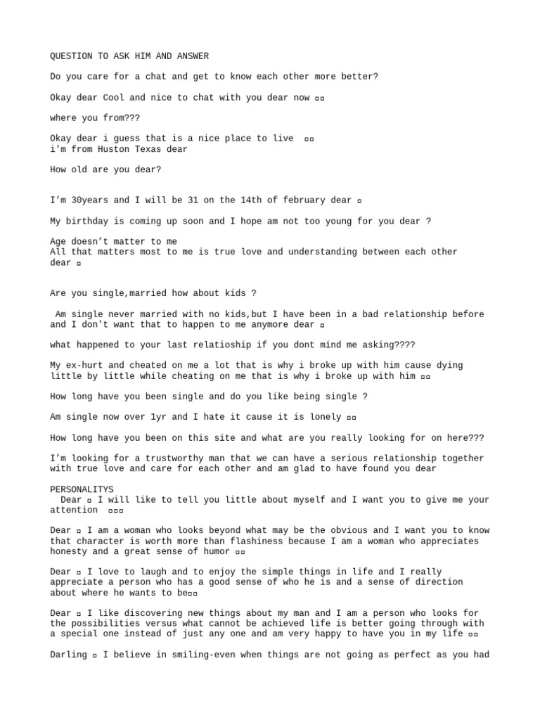 Dating Format | PDF | Love | Romance (Love)