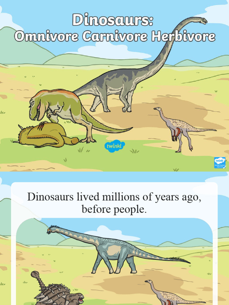 T SC 284 Dinosaurs Omnivore Carnivore Herbivore Powerpoint - Ver - 2 | PDF