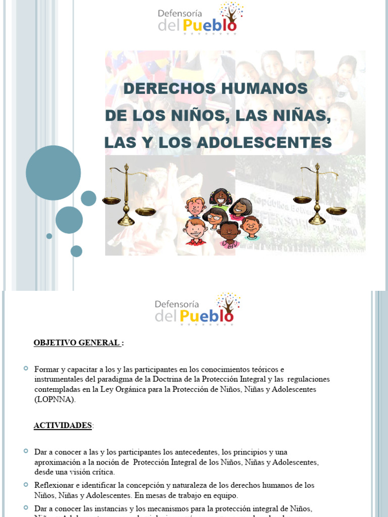 Presentacion Nna DP-DDP Derechos de Nna | PDF | Derechos humanos | Violación