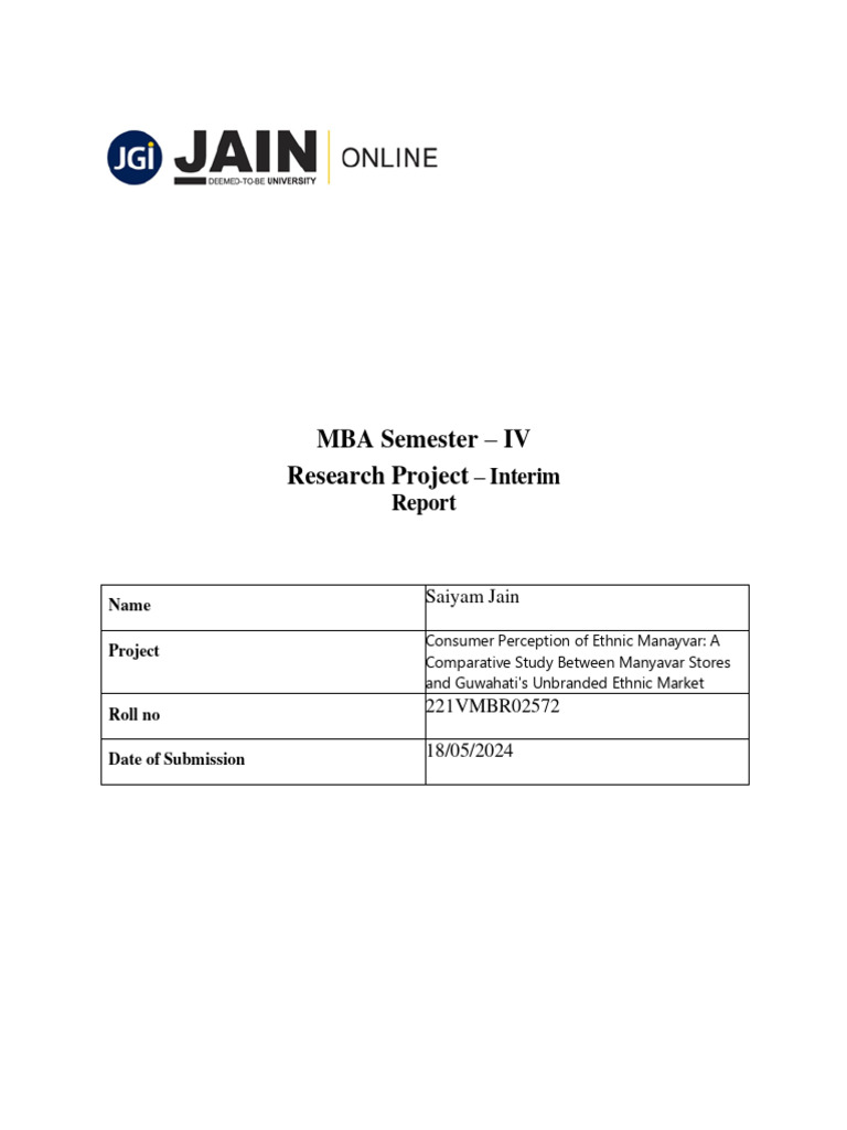 Interim Report - 221VMBR02572 | PDF | Survey Methodology | Qualitative ...
