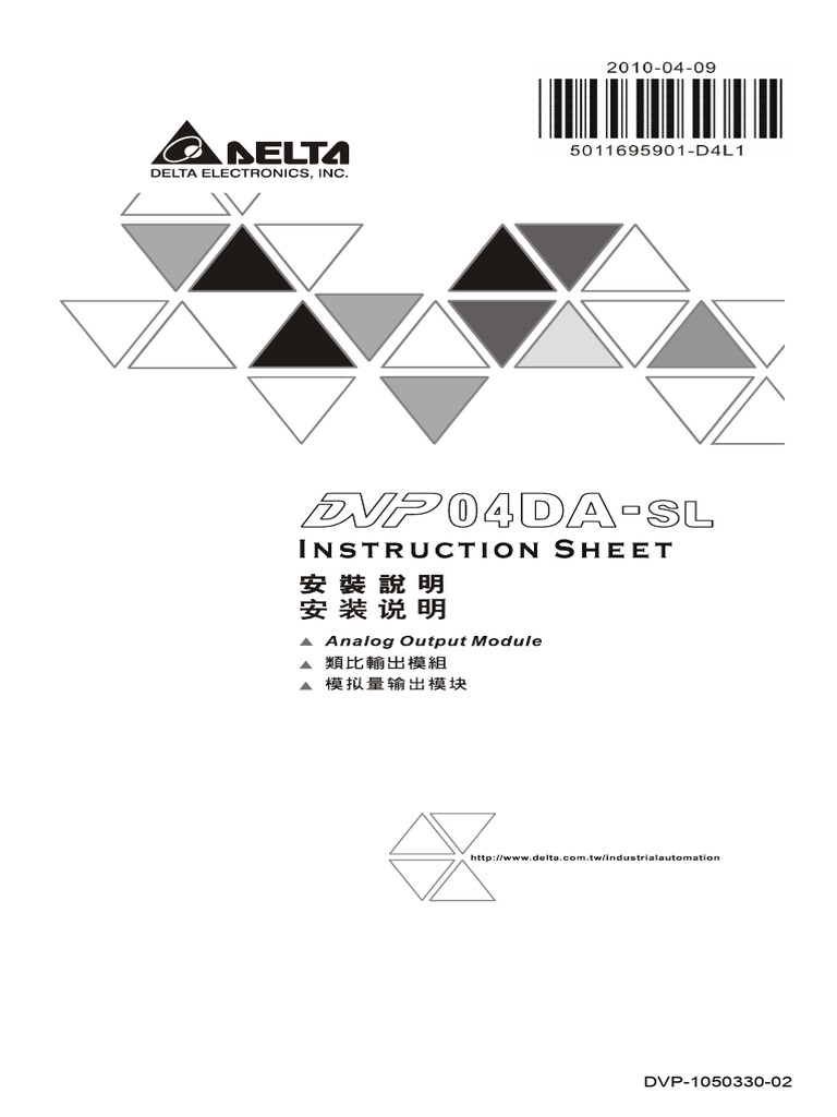 DVP04DA-SL Analog Output Module Guide | PDF | Power Supply | Electronic ...