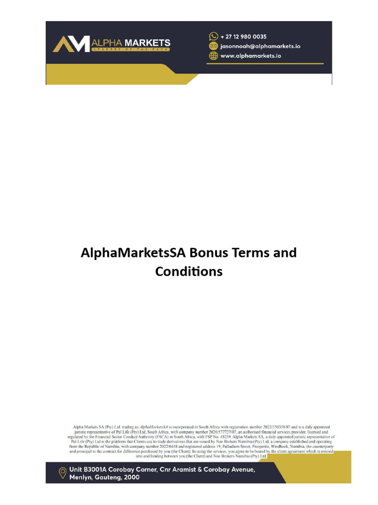 Alpha Bonus Terms | PDF | Short (Finance) | Arbitrage