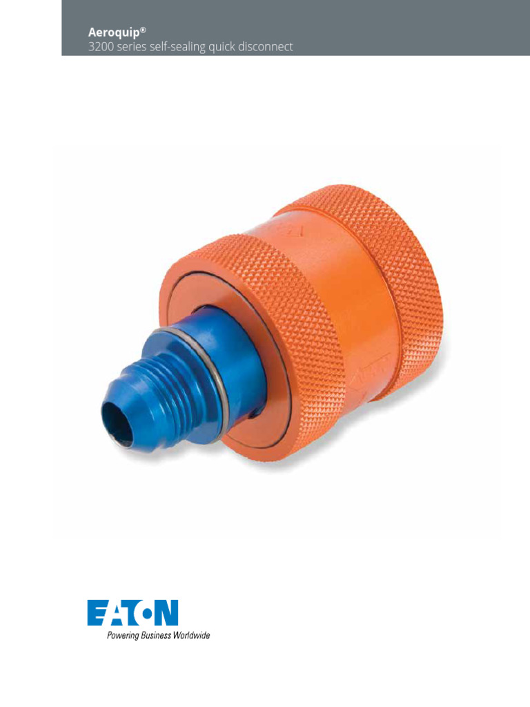 Eaton Series3200 Self Sealing Quick Disconnect Coupling Brochure tf100 ...