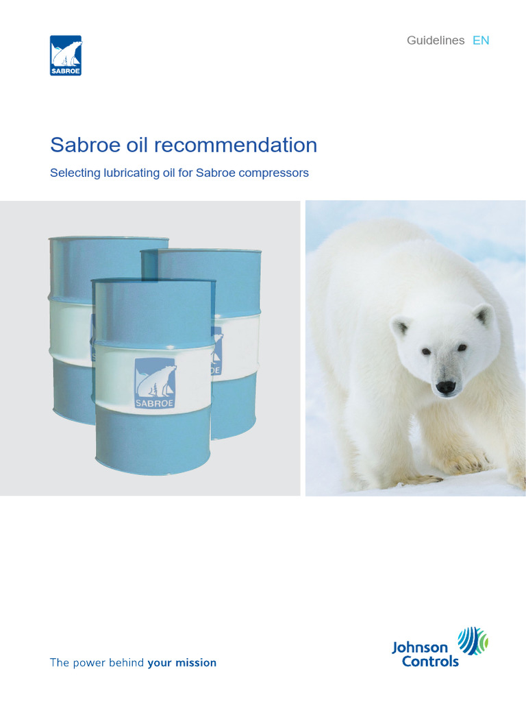 Sabroe-Oil-Recommendation en 2023.01 | PDF | Chemical Substances | Gases