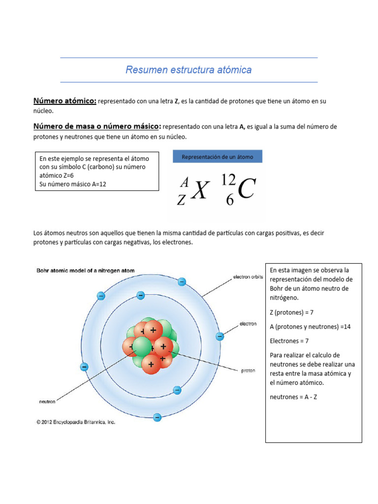 Estructura Atómica: Protones, Neutrones e Isótopos | PDF | Isótopo | Átomos