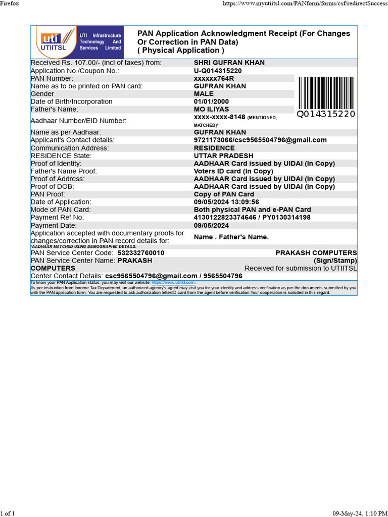 Gufran Khan | PDF | Identity Document | Authentication Gufran Khan | PDF | Identity Document | Authentication