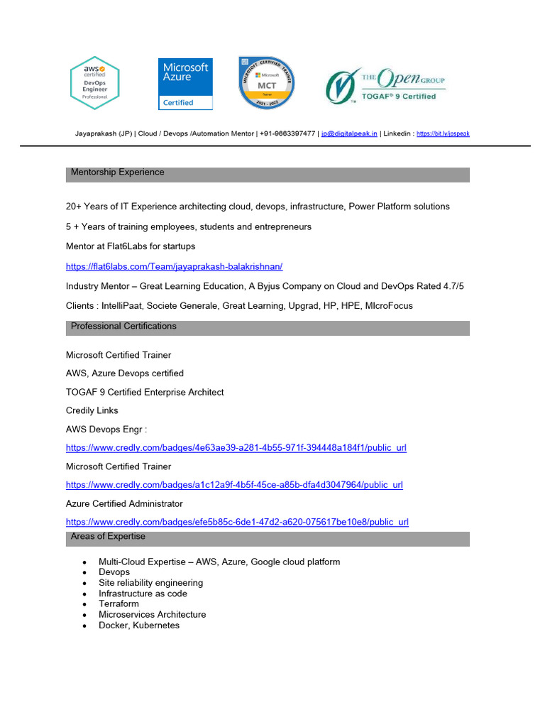 Cloud & DevOps Mentorship Expert | PDF | Cloud Computing | Amazon Web Services