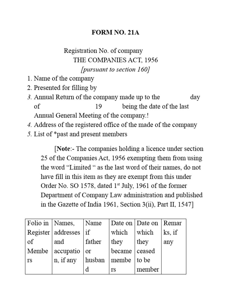 Form No. 21a | PDF