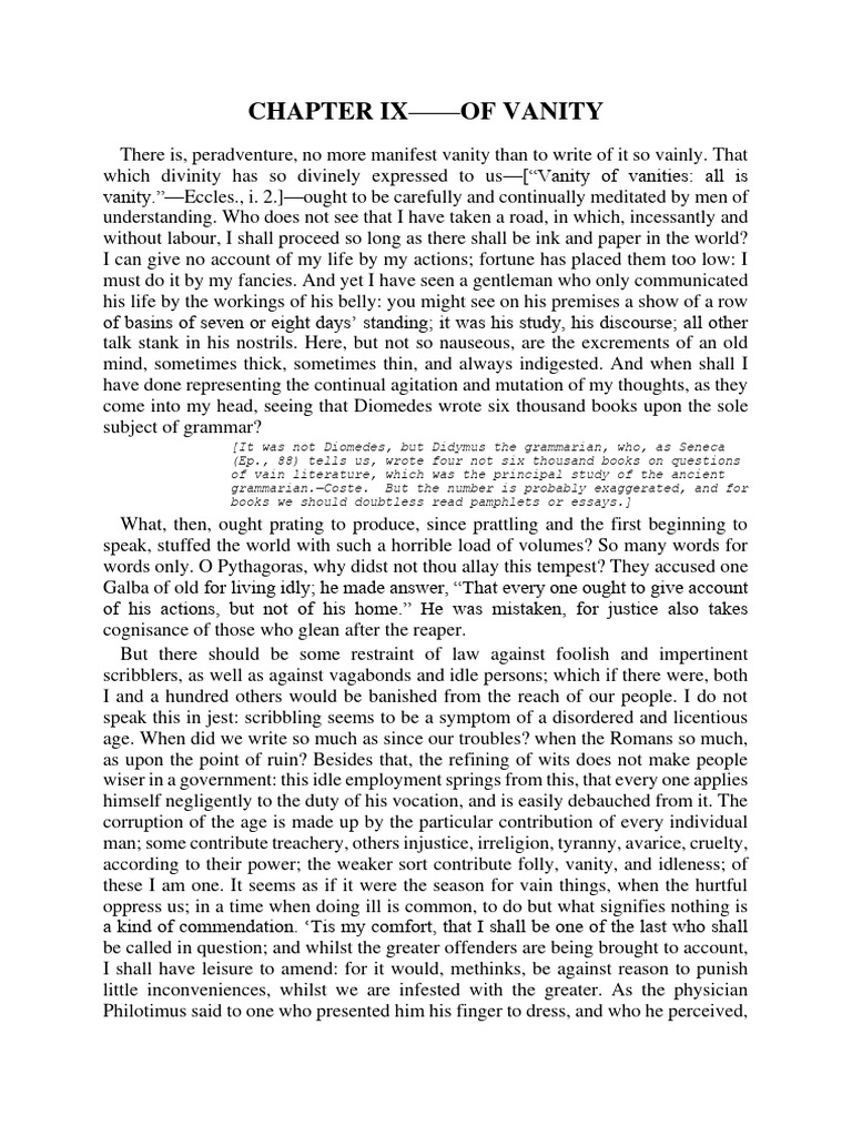 Of Vanity | PDF