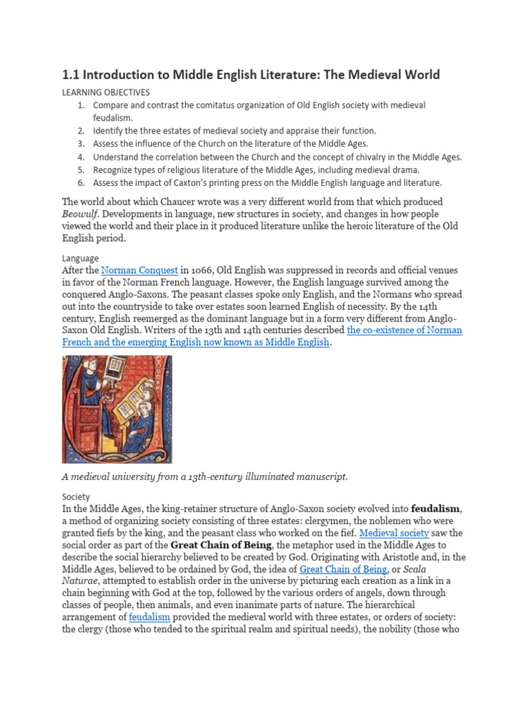 Middle English Literature | PDF | King Arthur | Chivalry