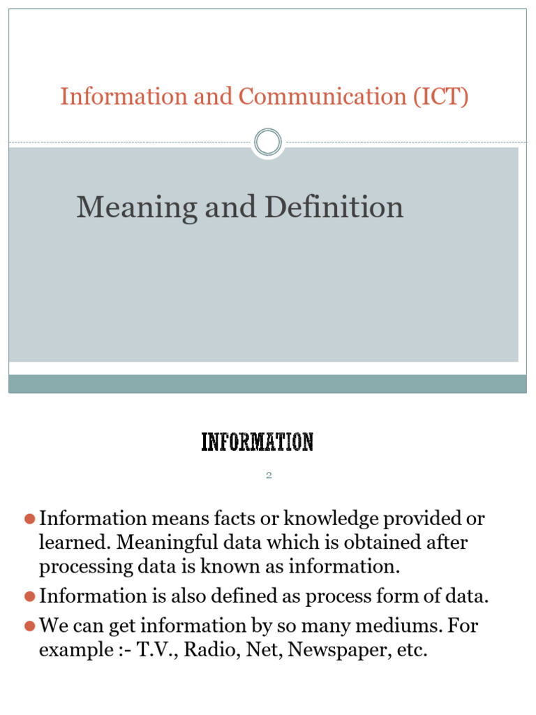 Understanding Information and Communication Technology | PDF ...