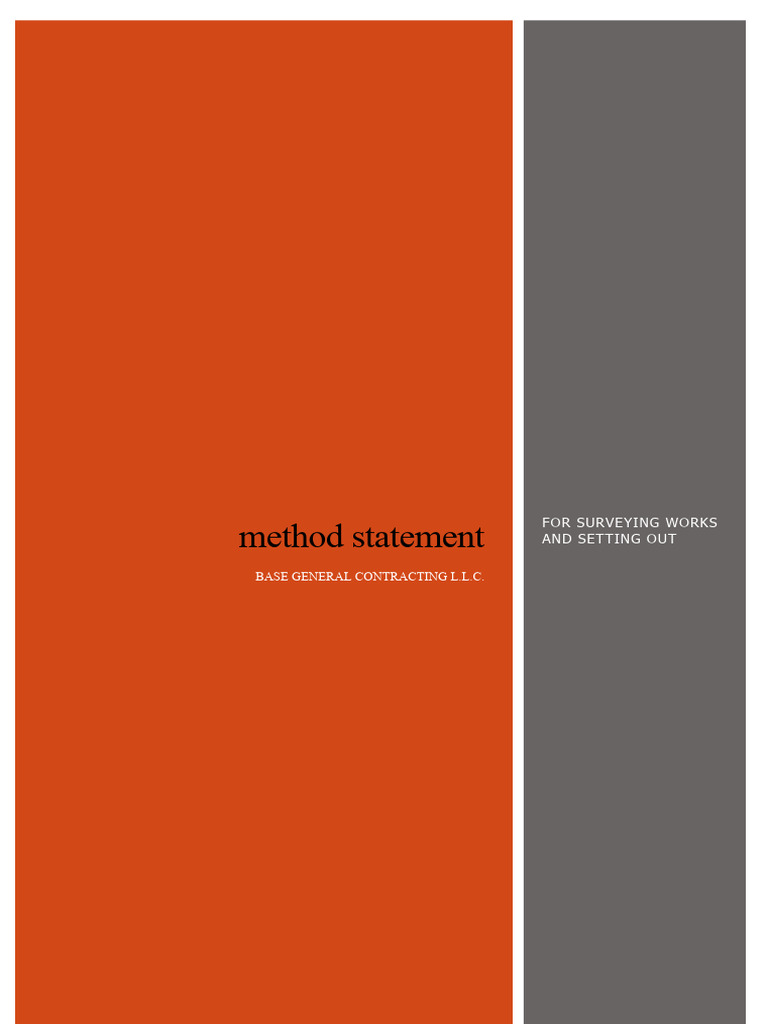 001 - Method Statement - Surveying Works | PDF | Surveying | Occupational Safety And Health