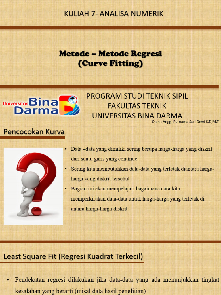 Metode Regresi - Curve Fitting Linier | PDF
