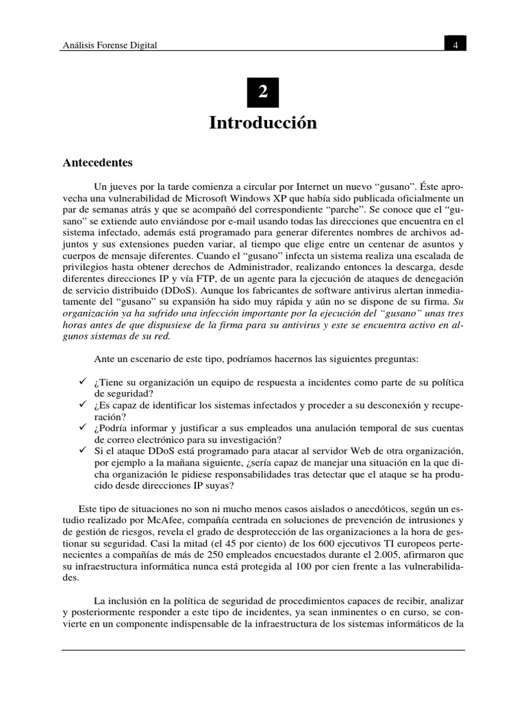 Análisis Forense Digital - Introduccion | PDF | La seguridad informática | Seguridad