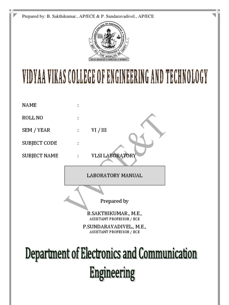 VLSI Lab Record | PDF | Hardware Description Language | Vhdl