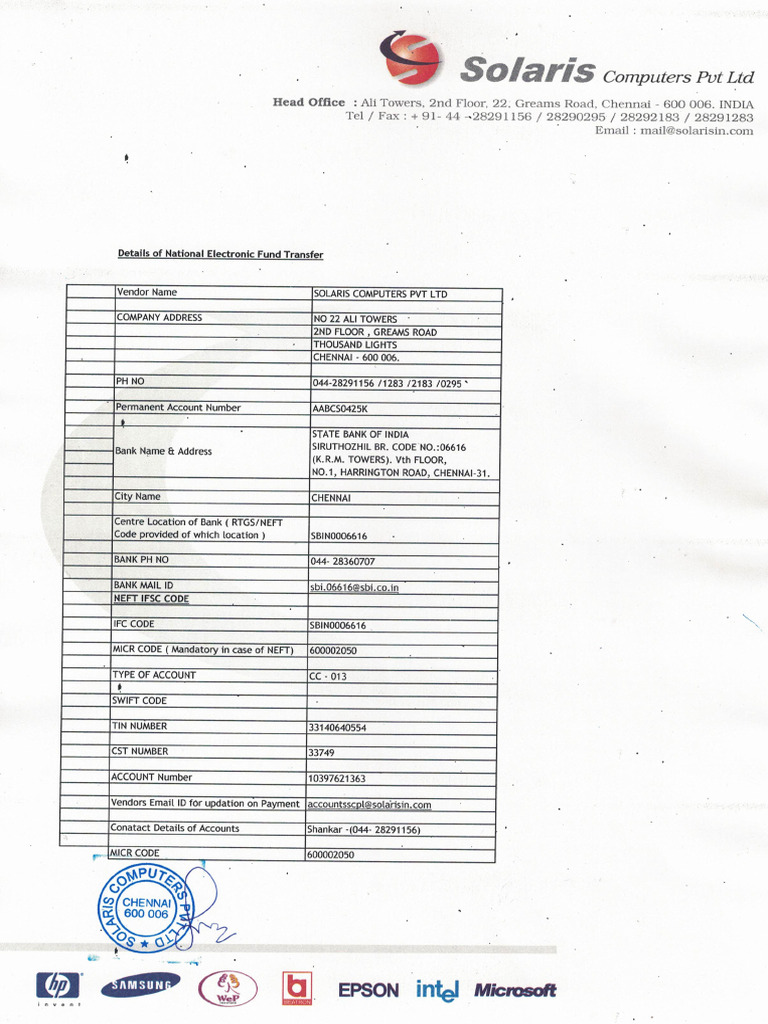 Solaris Bank Details | PDF