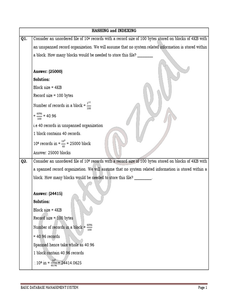 3. Hashing & Indexing | Download Free PDF | Database Index | Data Management