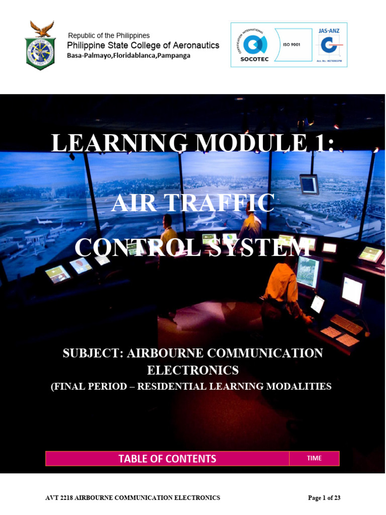 Final Module No.1 | PDF | Air Traffic Control | Airport