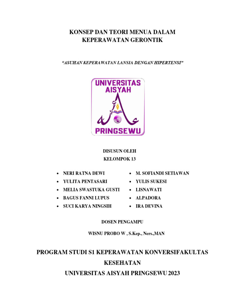 Konsep Dan Teori Menua Dalam Keperawatan-107975603 | PDF