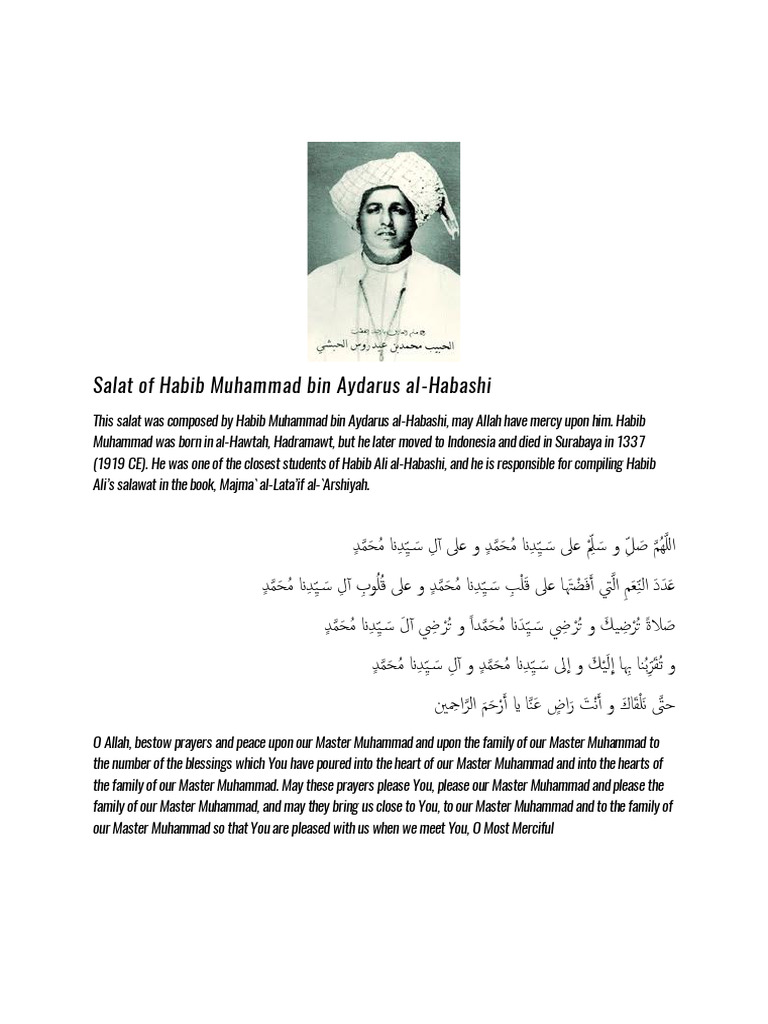 Salat of Habib Muhammad al-Habashi | PDF | Foreign Language Studies