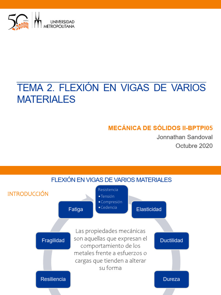 Tema 2. Flexión en Vigas de Varios Materiales | PDF | Viga (Estructura) | Doblar