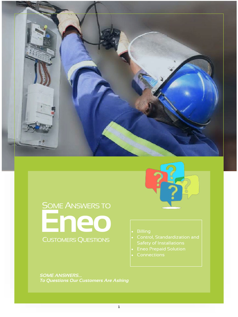SomeAnswers To Eneo Customers Questions | PDF | Value Added Tax | Electric Power Distribution