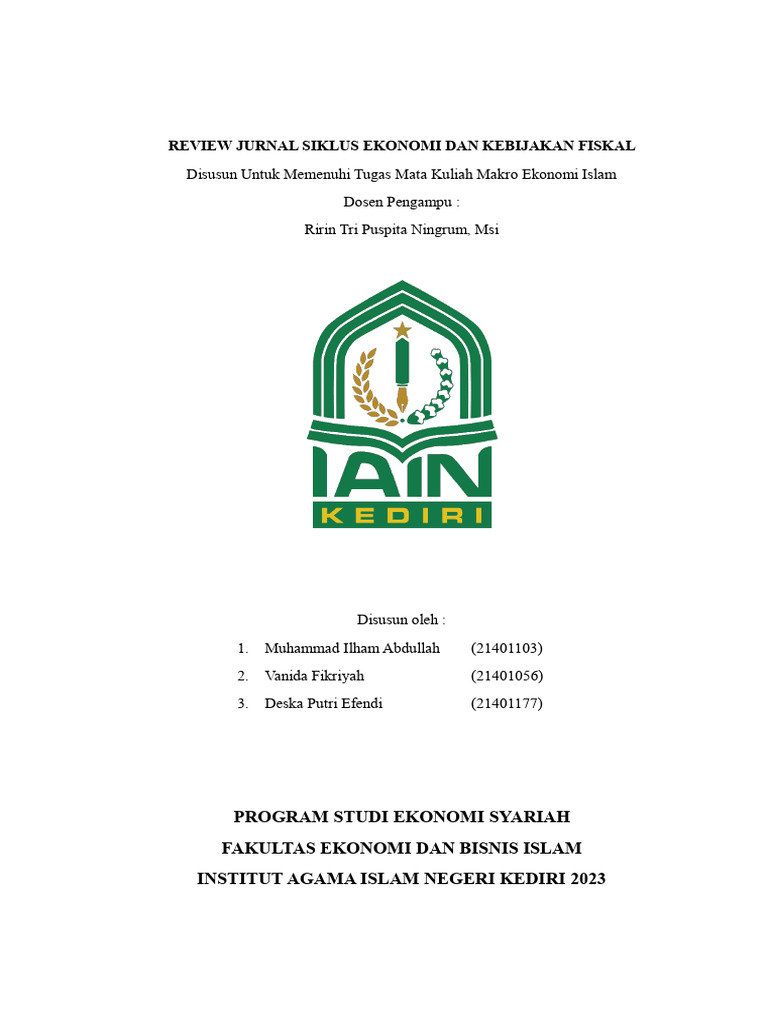 Kel-4 - Review Jurnal Siklus Ekonomi Dan Kebijakan Fiskal | PDF ...