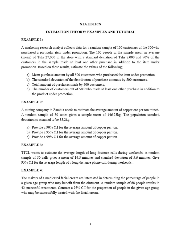 Statistics Tutorials | PDF | Standard Deviation | Variance