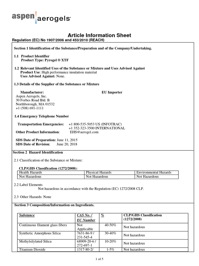 Pyrogel Xtf Ais English Download Free Pdf Materials Chemistry