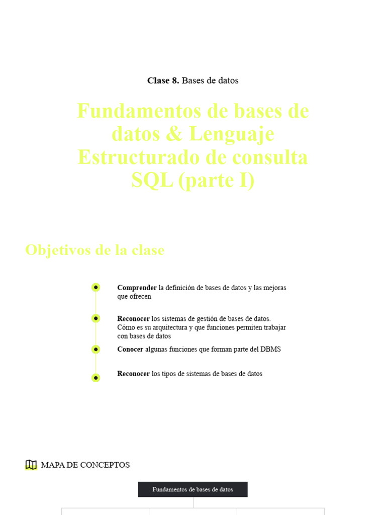 Clase 8. Bases de Datos | PDF | Bases de datos | SQL