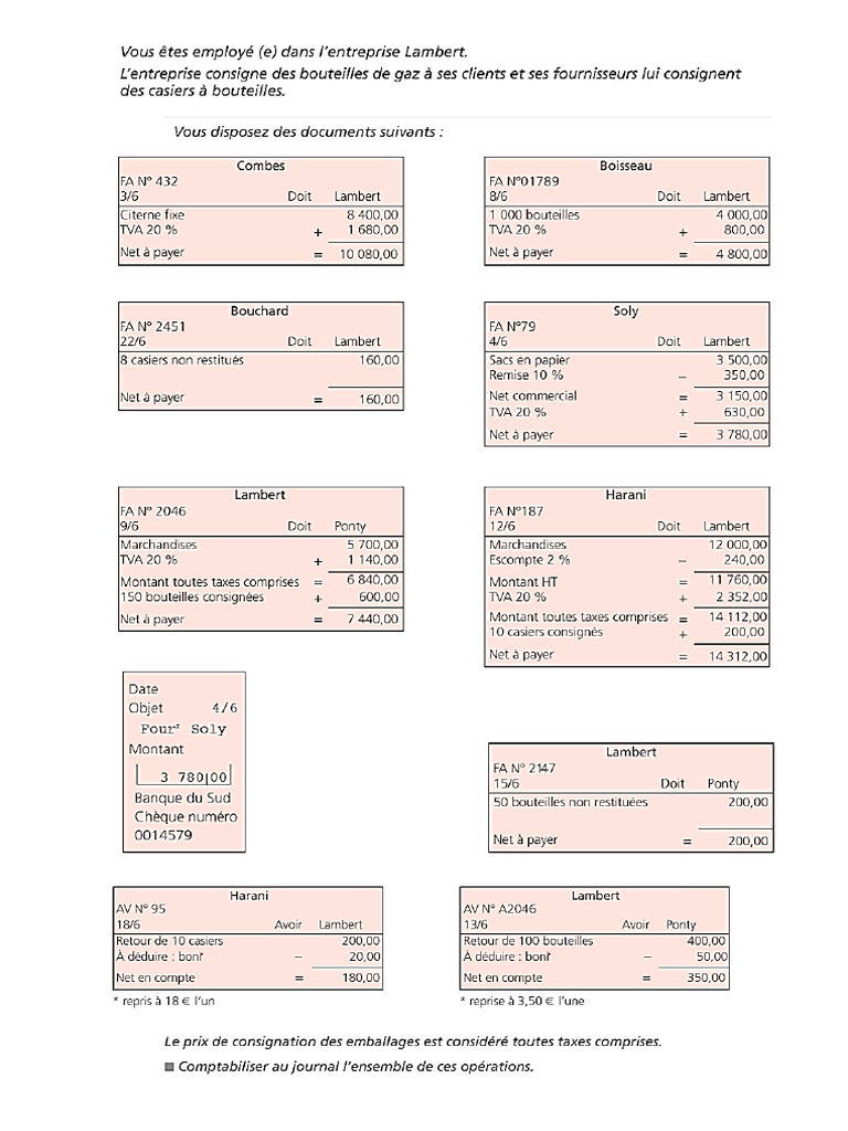 Exercice Facturation 5 Avec Corrigé | PDF