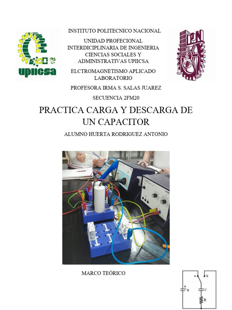 Carga y Descarga de Un Capacitor | PDF | Condensador | Red eléctrica