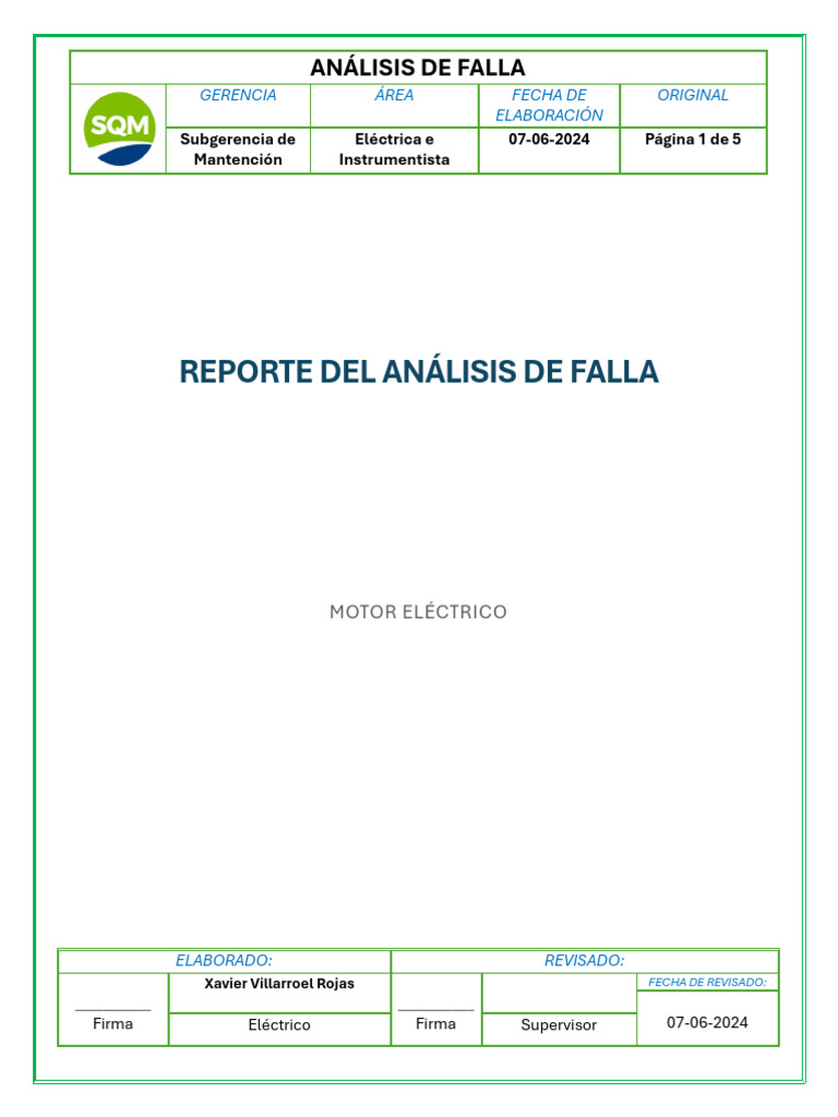 Formato SQM Informes | PDF