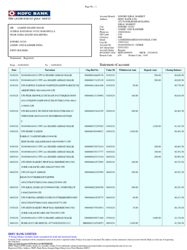 Acct Statement - XX5963 - 06062024 | PDF | Financial Services | Banking