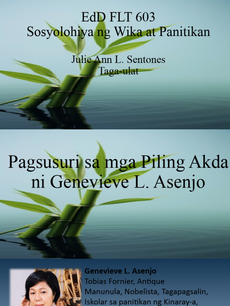 Panitikan Report Sir Sustento Julie | PDF