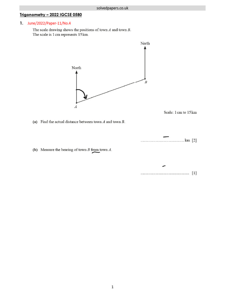 2022-Trigonometry-IGCSE-0580 | PDF