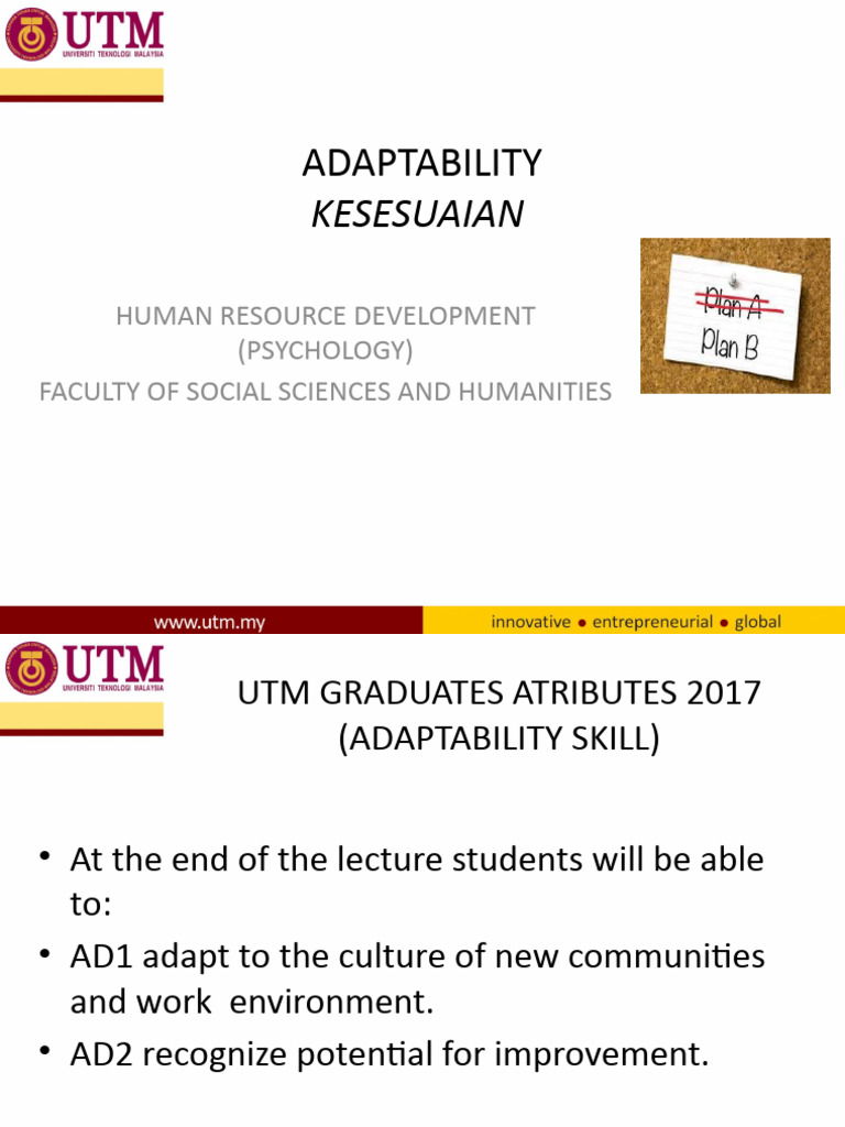 Slide 6 - Adaptability | PDF | Learning | Psychology