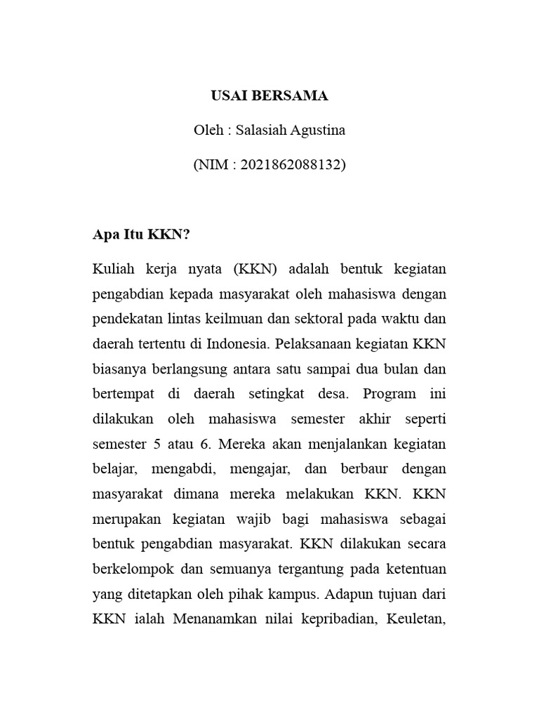 Cerita KKN Down 1 | PDF | Sains & Matematika
