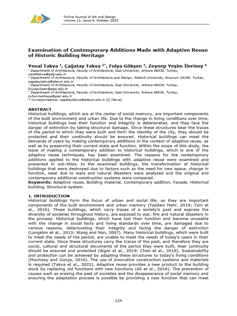 ARTICLE 3 - Examination of Contemporary Additions Made With Adaptive Reuse | PDF | Geometry ...