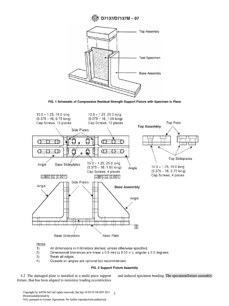Fixture ASTM D7137 | PDF
