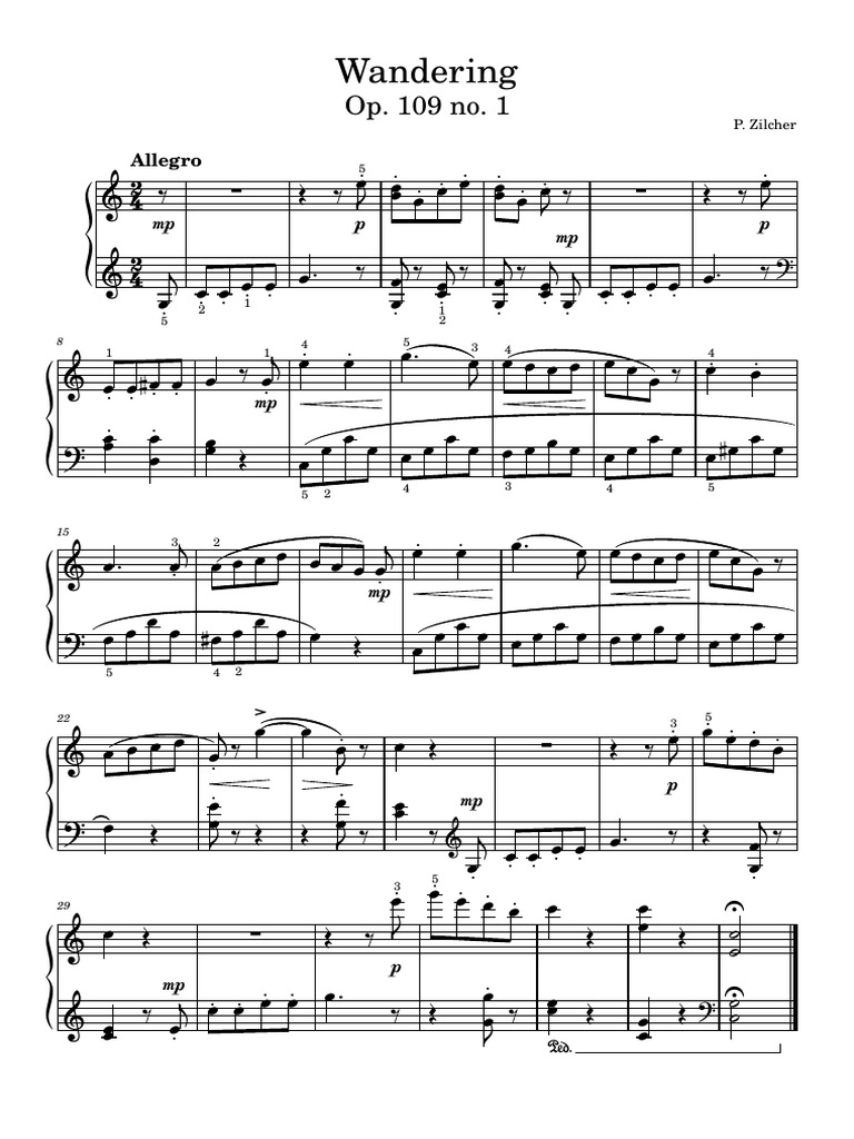 Wandering Op. 109 No. 1 | PDF