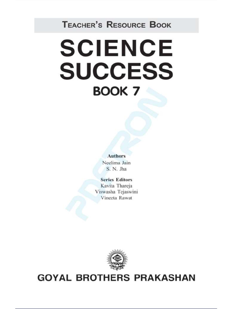Class Vii - Science - Teacher's Resource Book - Confidential | PDF