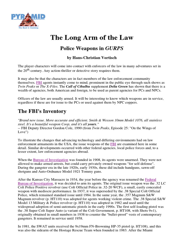 The Long Arm of The Law | PDF | Revolver | Handgun