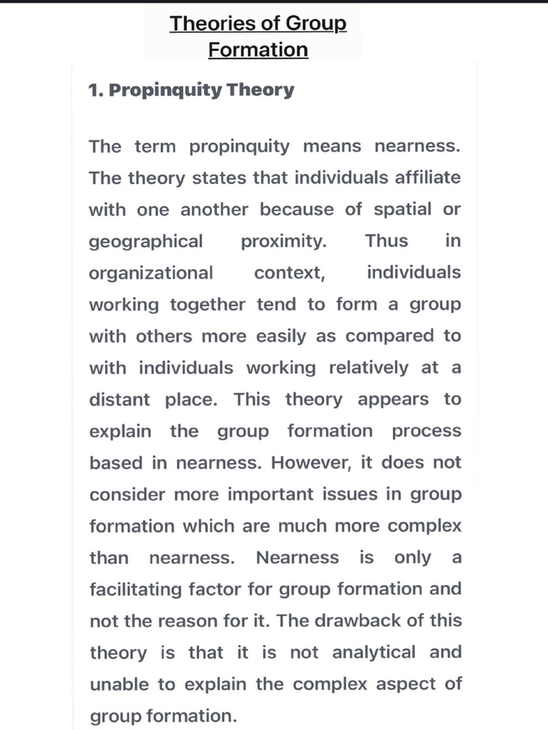Propinquity Theory | PDF