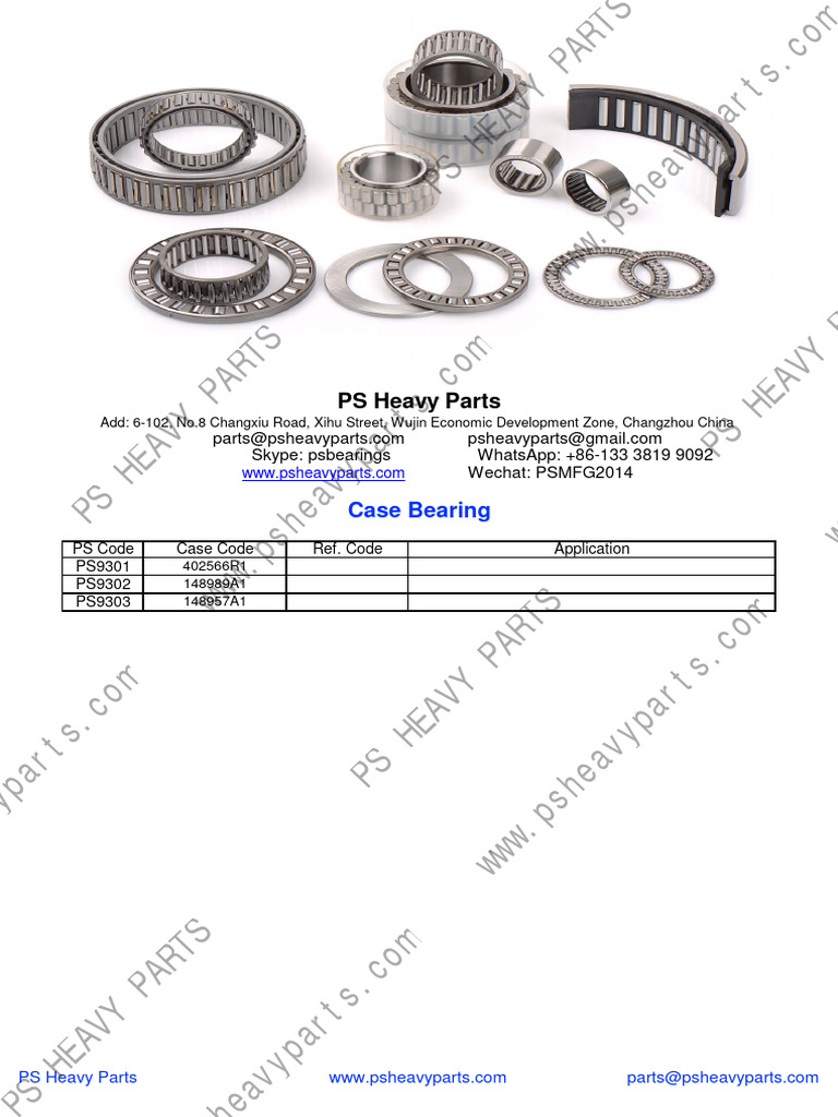 Case Bearing Catalogue | PDF