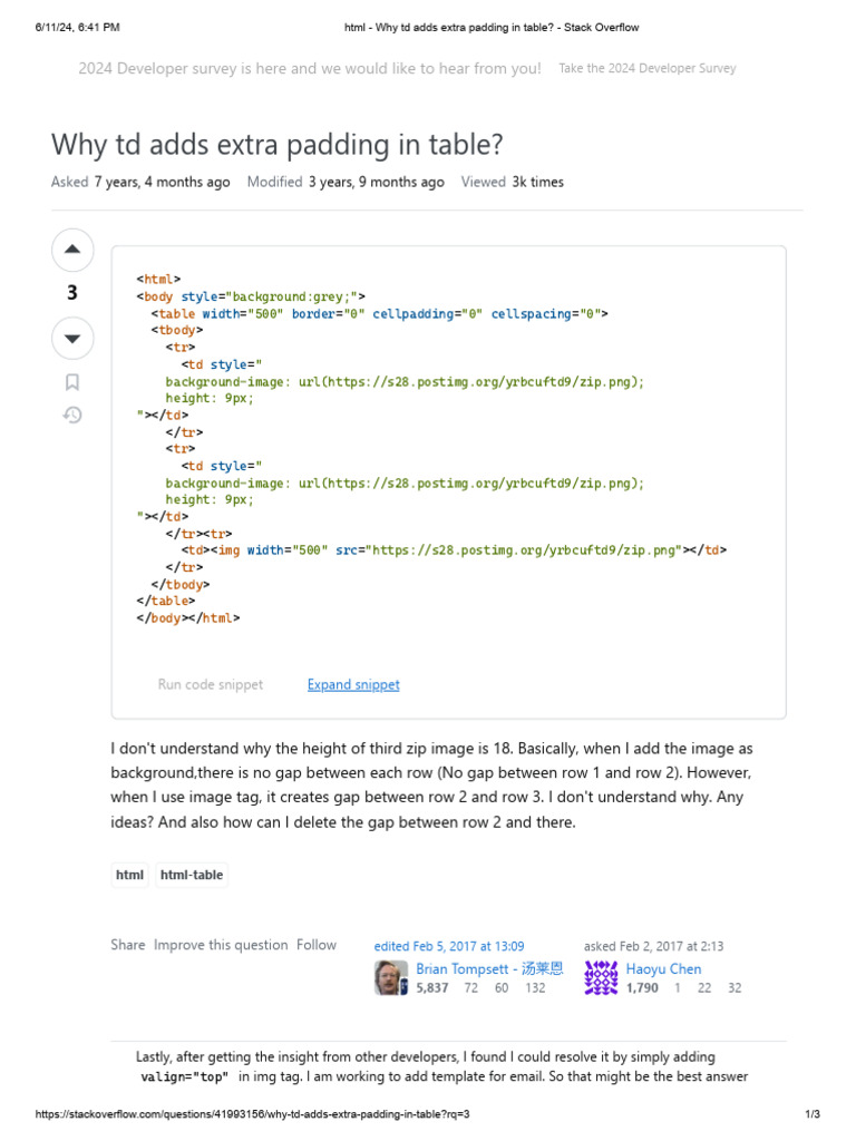 Html Why Td Adds Extra Padding In Table Stack Overflow Pdf Html Element Web Development 2156