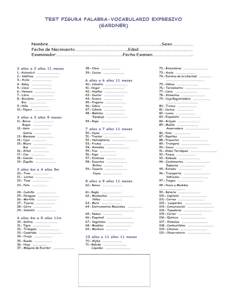 Protocolo Gardner Expresivo | PDF